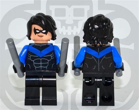 Nightwing Custom Pad Printed Minifigure Super Heroes Dc Comics Arkham