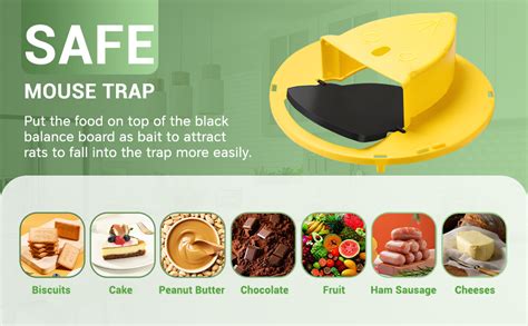 Amazon.com : Mouse Traps, 4 Pack Bucket Lid Mouse Trap, Humane Mouse Trap Bucket Lid for 5 ...