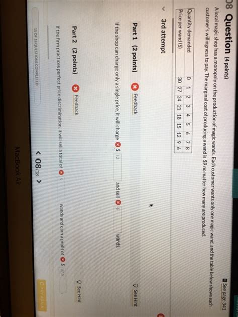 Solved 08 Question 4 Points Q See Page 341 A Local Magic