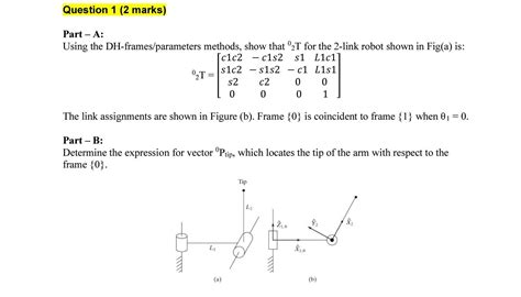 Solved Part A Using The DH Frames Parameters Methods Chegg
