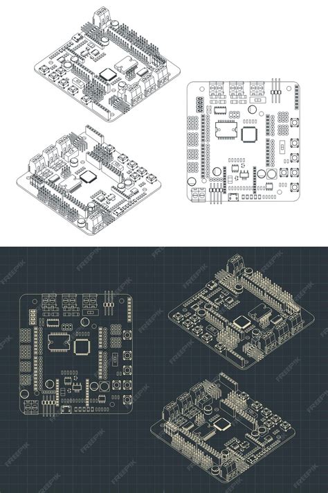 premium vector arduino romeo v2 blueprints