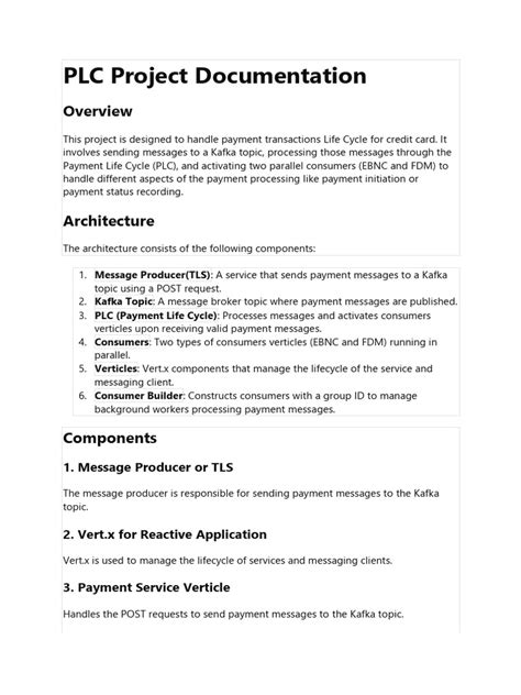 Plc Flow Documentation Pdf Product Lifecycle Computing