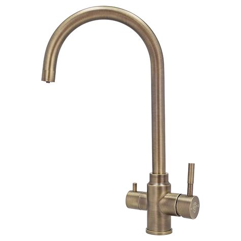 Filterlogic Tazmin 3 Way Triflow Monobloc Mixer Kitchen Filter Tap Rustic Bronze With Free