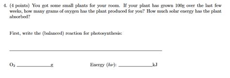 Solved 4 4 Points You Got Some Small Plants For Your