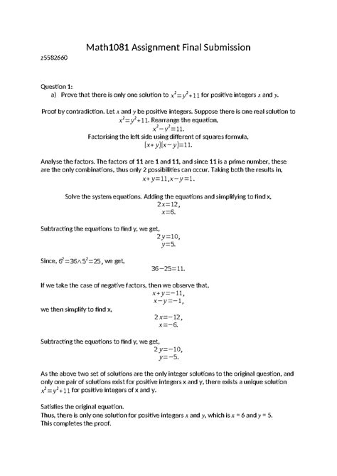 math1081 a1 assignment math1081 assignment final submission z
