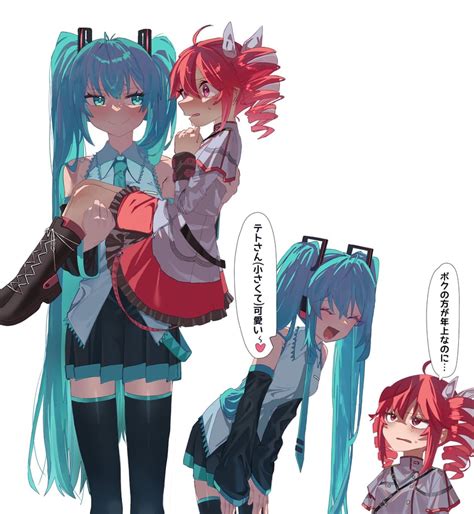 Hatsune Miku Kasane Teto And Kasane Teto Vocaloid And 2 More Drawn By Stella Jq6xiru