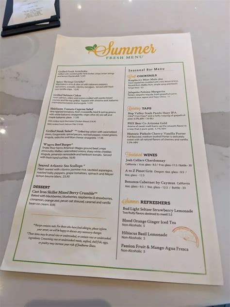 Thirsty Lion Menu Updated November 2025