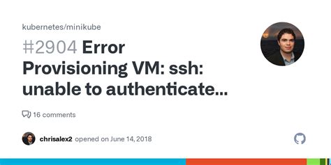 error provisioning vm ssh unable to authenticate attempted methods
