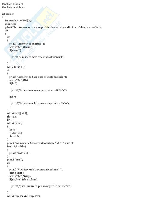 Programmazione Convertire Numeri In Basi Diverse