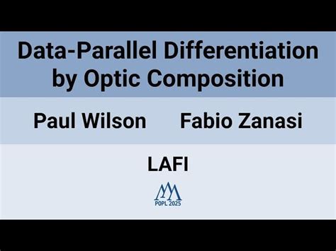 Free Video Data Parallel Differentiation By Optic Composition From Acm