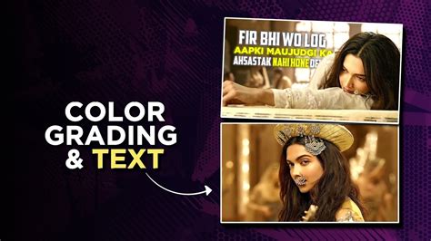 Text Behind The Person Color Grading L Tutorial Youtube