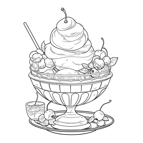 Ice Cream Sundae Coloring Pages Pdf At Milla Shout Blog