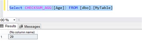 Sql Checksum Statvintage