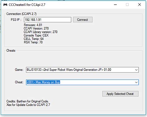 CCCheaterX Tool Unofficial Update For PS3 CFW 4 81 By Darkxex PSXHAX PSXHACKS