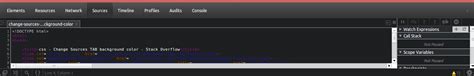 Css Change Sources TAB Background Color Stack Overflow
