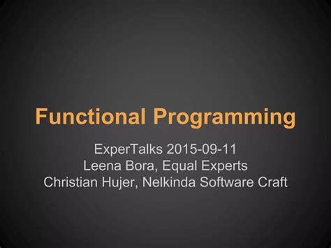 Functional programming | PPT