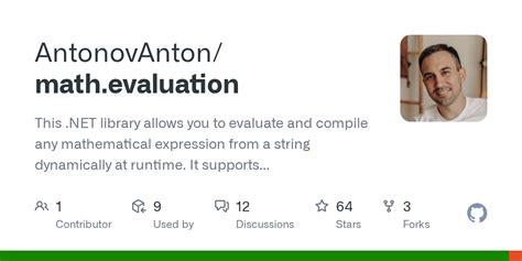 Github Antonovantonmathevaluation This Net Library Allows You To Evaluate And Compile Any