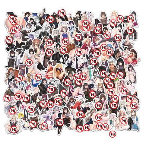 100pcs Hentai Waifu Stickers Sexy Anime Girl Stickers For Adults