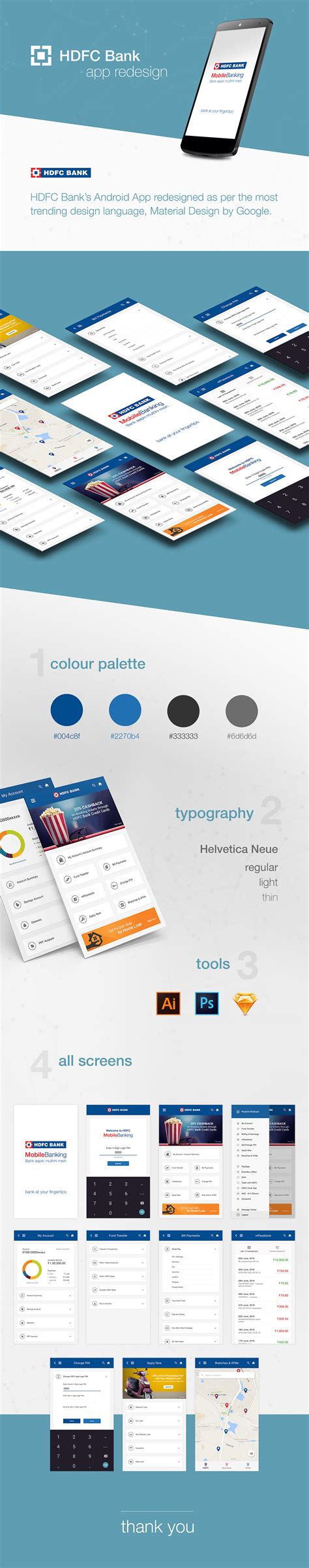 HDFC Bank App Redesign Behance