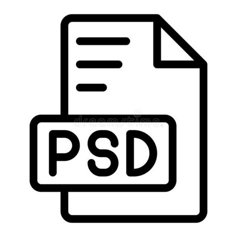 psd icon outline style design image file image extension format file