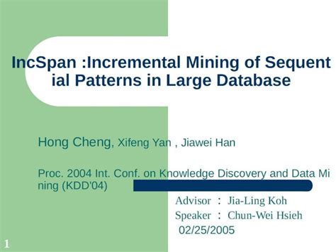ppt incspan incremental mining of sequential patterns in large