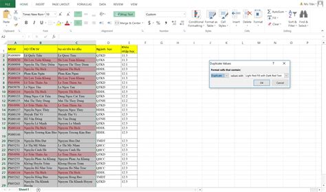 Cách Sử Dụng Duplicate Trong Excel Daotaotinhocvn