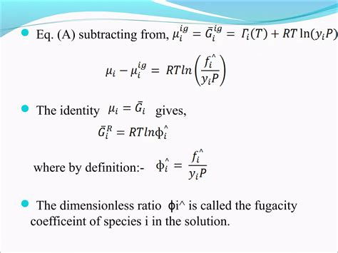 Fugacity And Fugacity Coefficient Ppt Chemistry Science