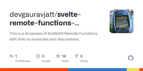 Github Devgauravjattsvelte Remote Functions Example This Is A Showcase Of Sveltekit Remote