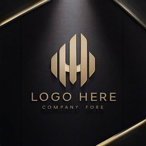 Premium Photo A Black Sign That Says Logo Here Here