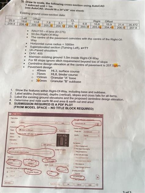 3 Draw To Scale The Following Cross Section Using