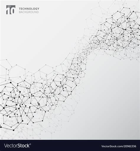 Abstract Technology Connection Structure Elements Vector Image