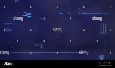 Image Of Glitch Effect Over Abstract Shapes And Data Processing Against