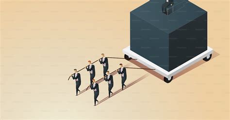 상사는 앉아서 부하 직원 그룹에게 과중한 작업량을 앞으로 끌도록 명령합니다 아이소메트릭 벡터 그림입니다 벡터 Unsplash의 사람 이미지