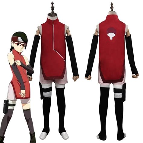 Sarada Uchiha Cosplay Costume From Boruto Mext Generation Sarada