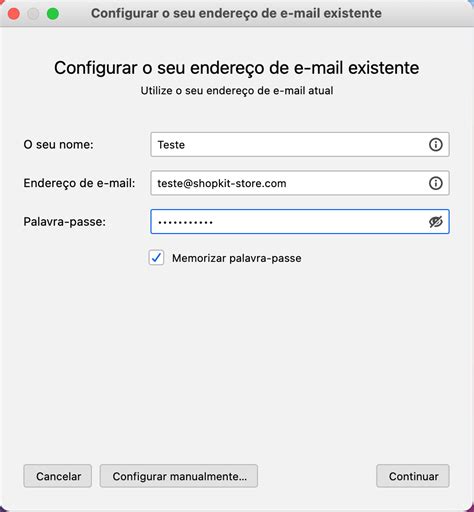 Como Configurar Contas E Caixas De E Mail Suporte Shopkit