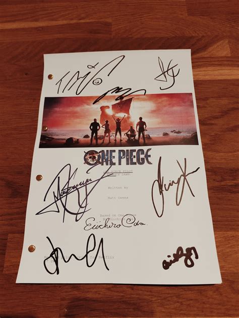 Script Pilot Pilot Episode 0ne Piece Autographs Autographed Inaki Godoy