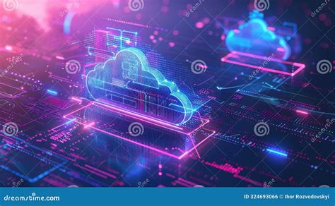 Data Science Ai And Cloud Data Concept Computer Programmer Stock