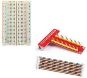 EMERGING TECHNOLOGIES T Type GPIO Breakout Board With Pin Cable And Pt Breadboard For