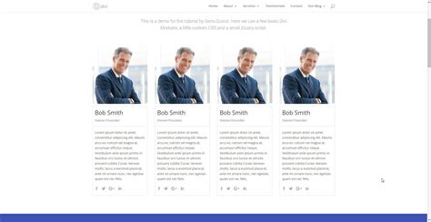 Slide In And Slide Out Person Module Content With Css And Jquery