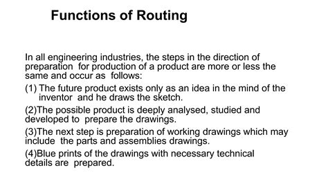Routing Pptx Scheduling And Production Plan PPT