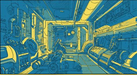 Futuristic Spacecraft Interior Design With Advanced Technology And