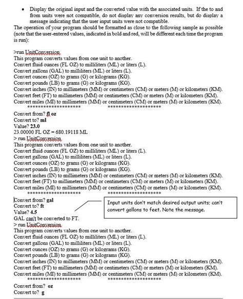 Solved Write A Unit Conversion Program That Asks The Users