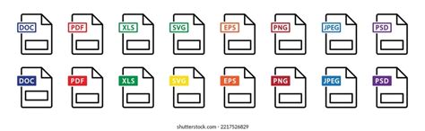 File Format Icon Document Format File Stock Vector Royalty Free