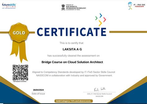 Laksita Allam On Linkedin Cloudcomputing Nasscom Certification
