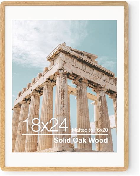 Flyjoe 18 X 24 Poster Frame Solid Oak Wood 24x18 Poster Frame 18 X 24 Frame