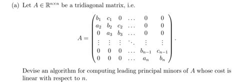 solved a let a∈rn×n be a tridiagonal matrix i e