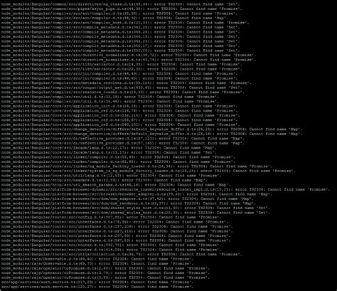 Npm Angular 249 Types Issues Stack Overflow