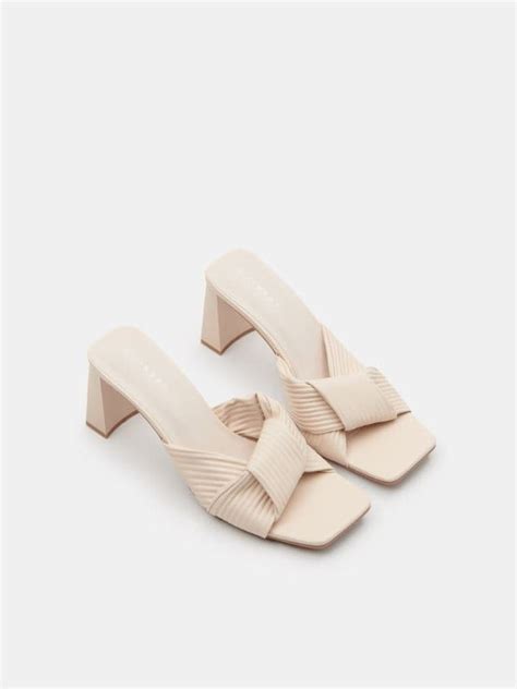 Șlapi Cu Toc Culoare Nude Sinsay 8958a 02x