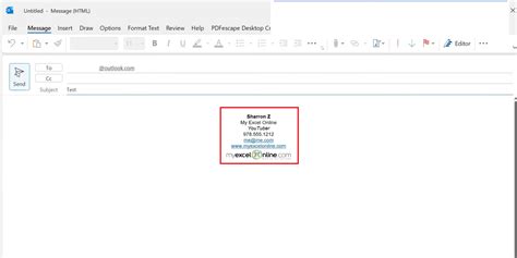 how to setup a signature in outlook myexcelonline