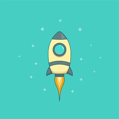 Premium Vector Retro Small Flying Rocket Vector Illustration